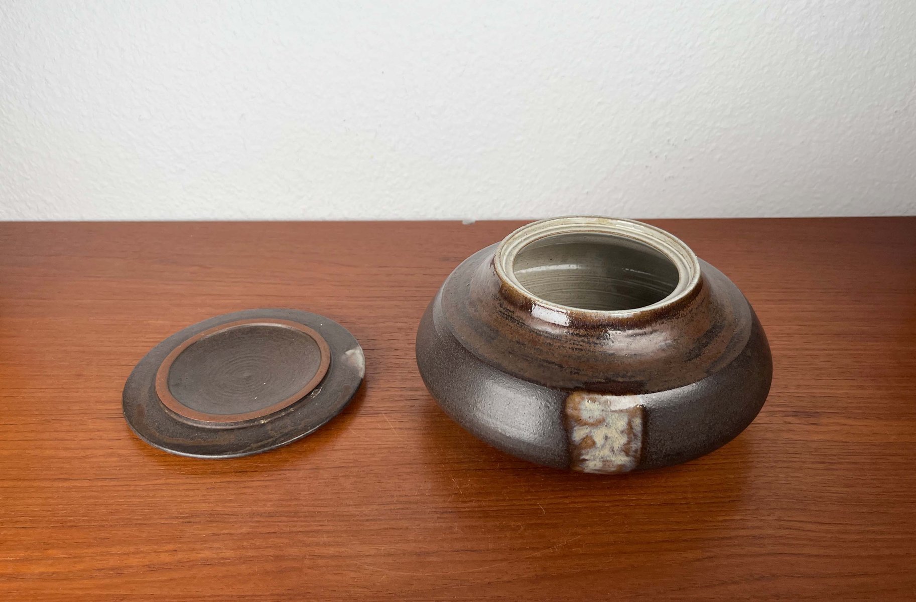 Mid-Century Modern German Studio Pottery Jar with Lid from Kellner ...