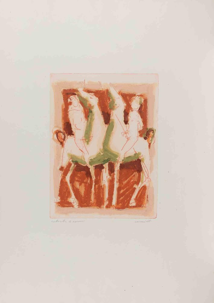 Franco Marzilli, Homage to Marino Marini, 1980s, Etching for sale at Pamono