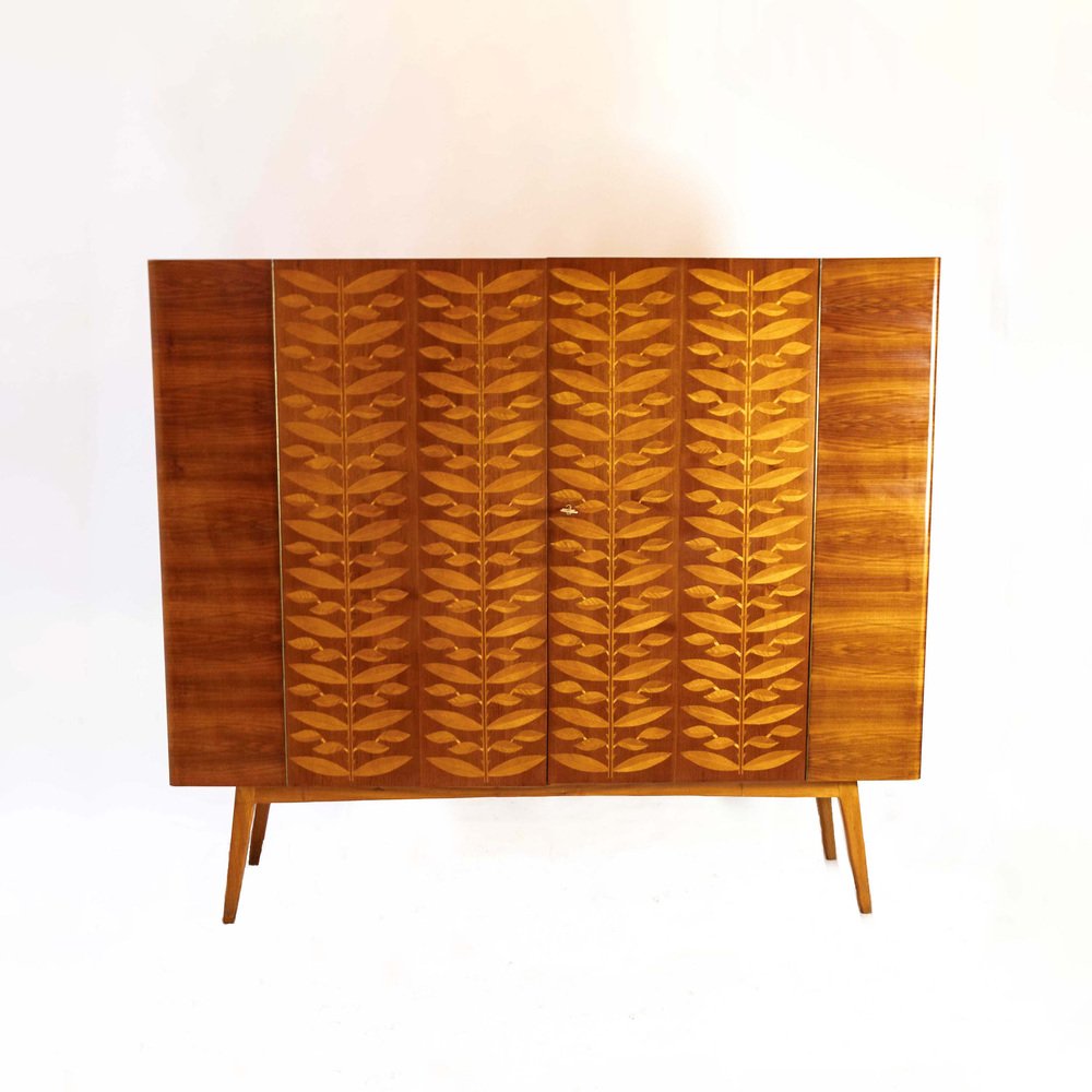 Mid-Century Walnut Highboard, 1950s for sale at Pamono