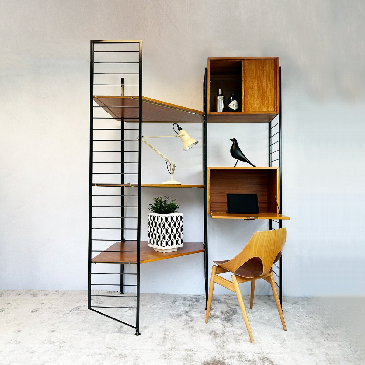 Ladderax Modular Corner Unit by Robert Heal for Staples, 1960s for sale ...