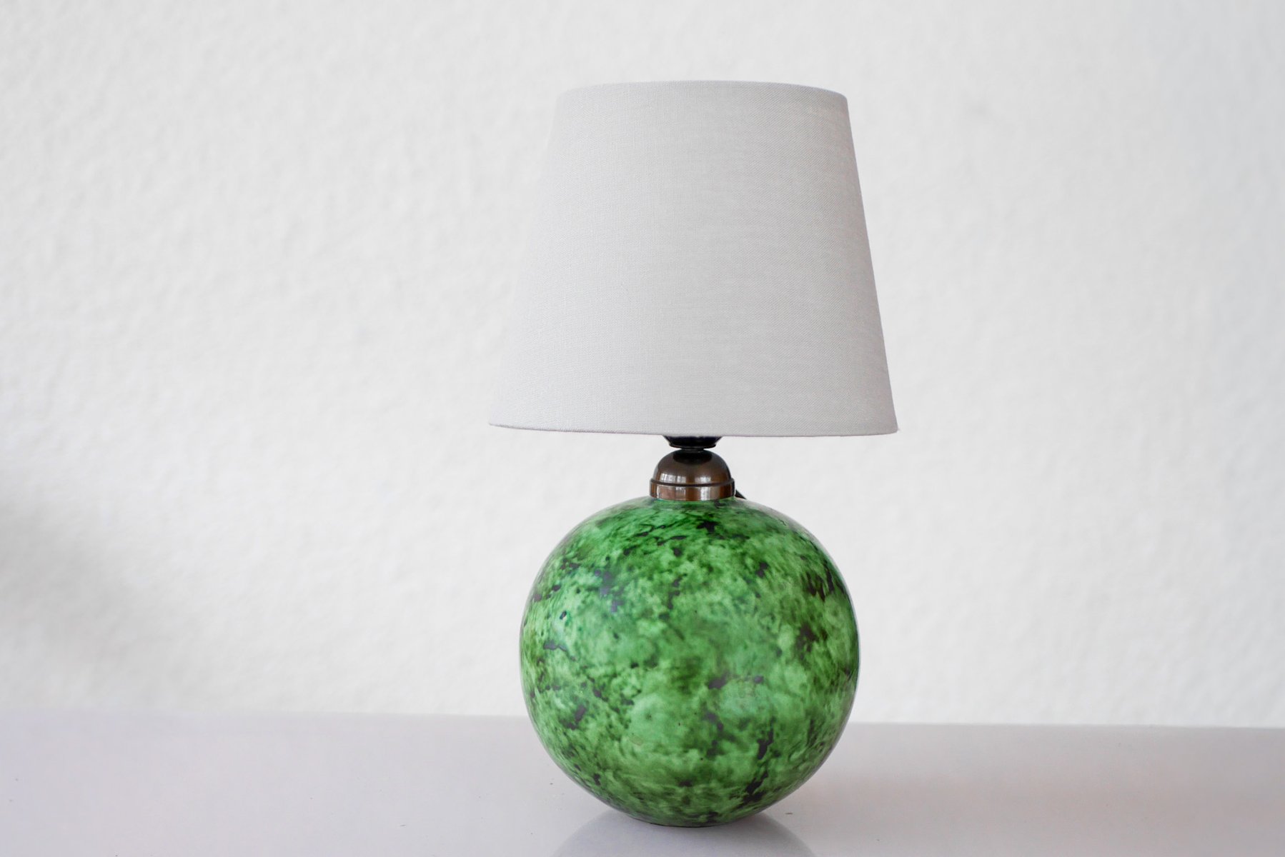 Scandinavian Art Deco Pottery Table Lamp by Erik Mornils for Nittsjö ...