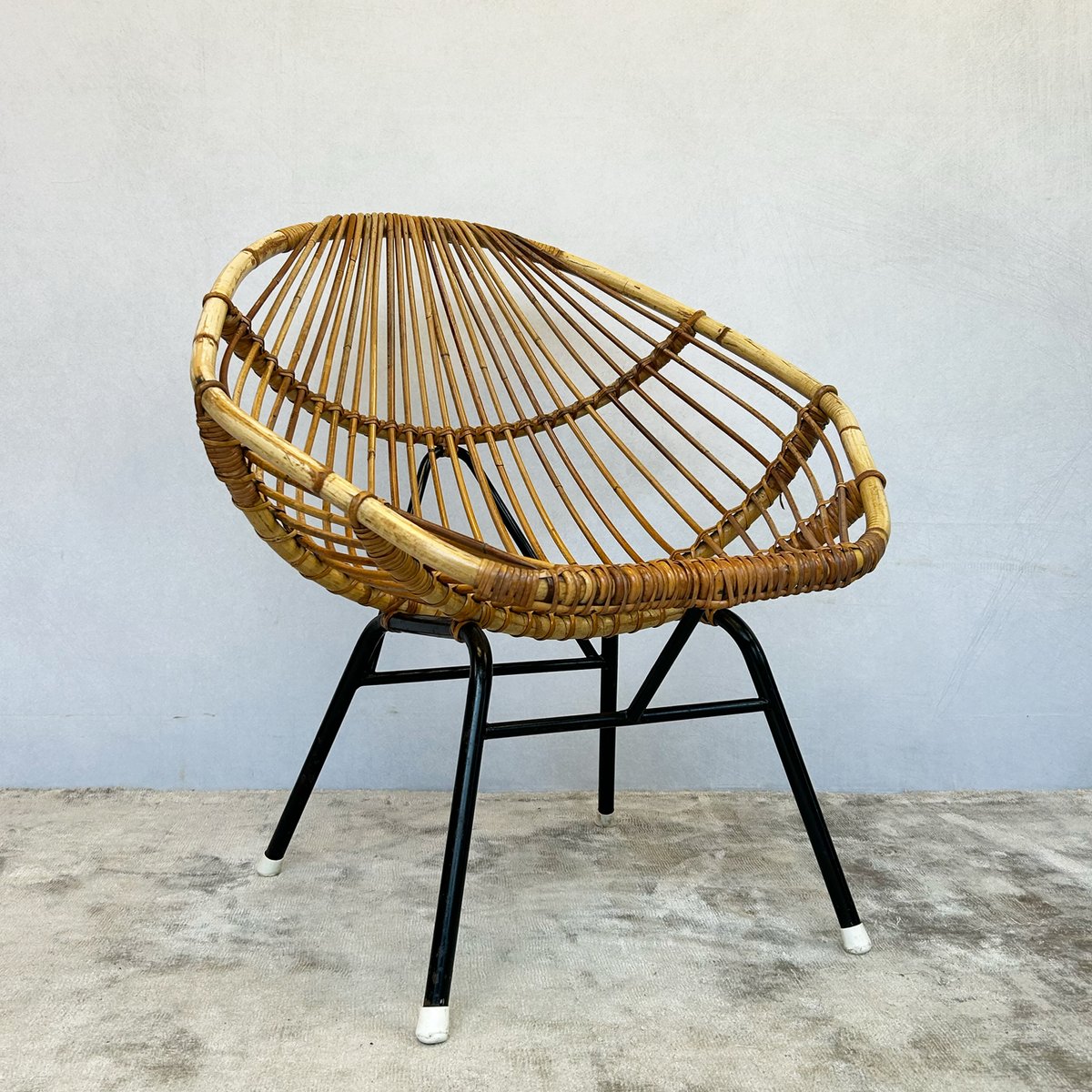 Bamboo and Rattan Chair attributed to Dirk van Sliedrecht for Rohé ...