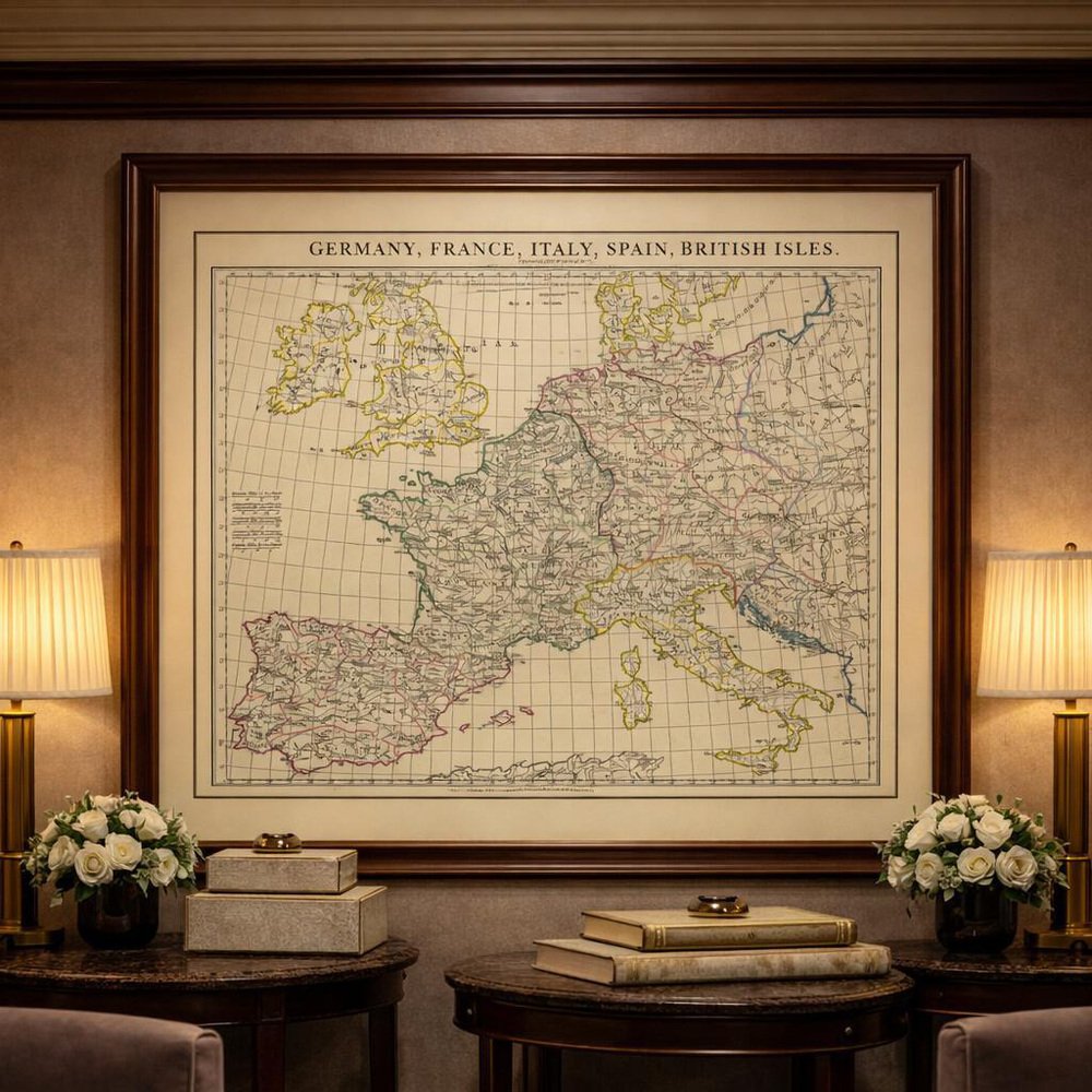 Antique Map of Europe Roman to Medieval Transition from Danville, 1818 ...
