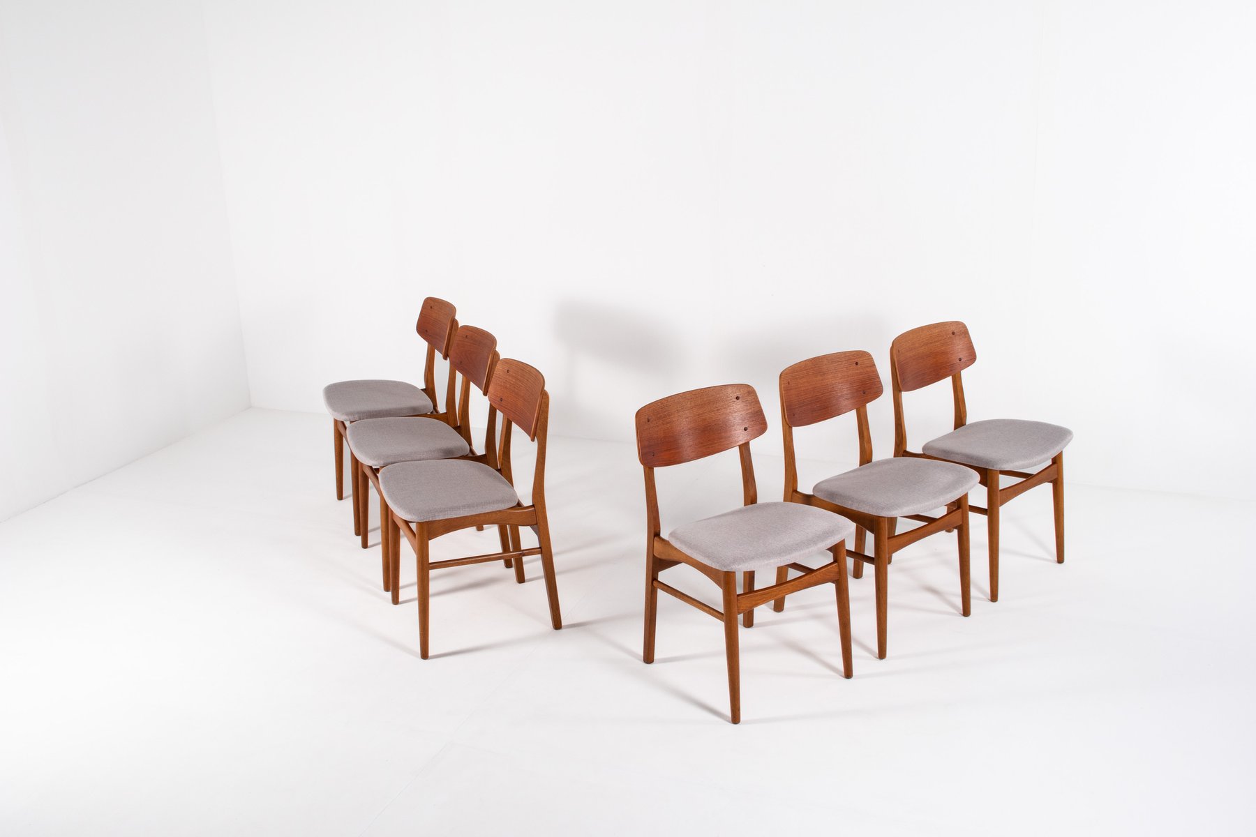 Chaises de Salle à Manger Modèle 208A Vintage en Teck de Farstrup ...