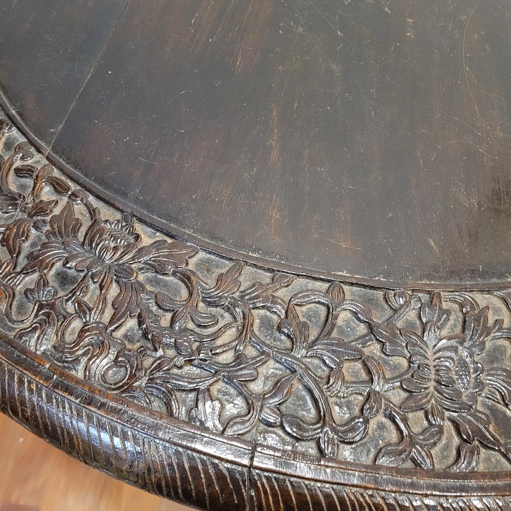 19th Century Anglo-Indian Padauk Center Table, India for sale at Pamono