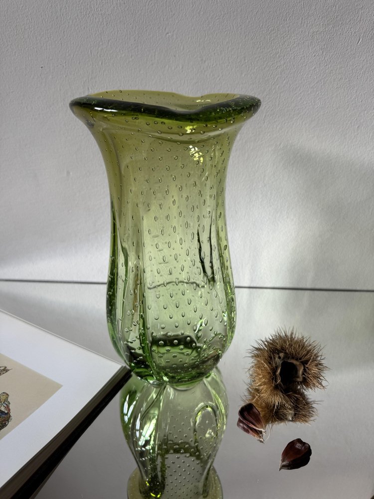 Czech Pizzicato Art Glass Vase by Hana Machovská for Mstišov Glassworks ...
