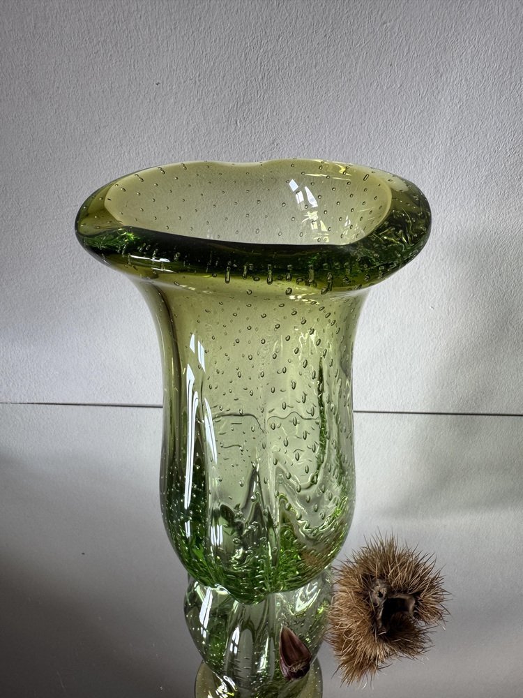 Czech Pizzicato Art Glass Vase by Hana Machovská for Mstišov Glassworks ...