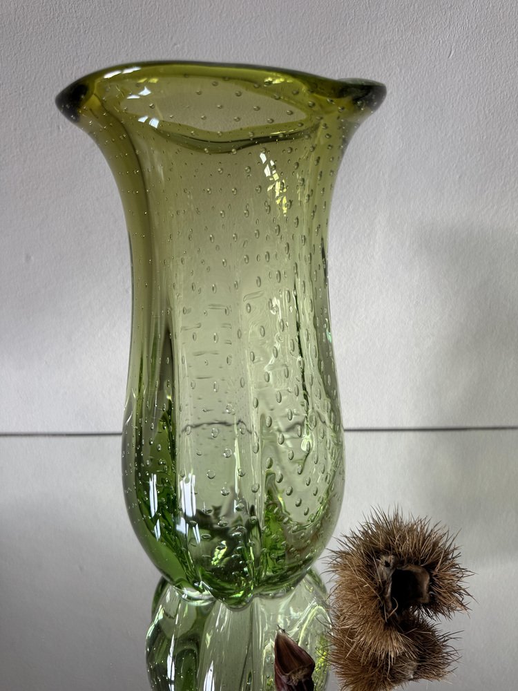 Czech Pizzicato Art Glass Vase by Hana Machovská for Mstišov Glassworks ...