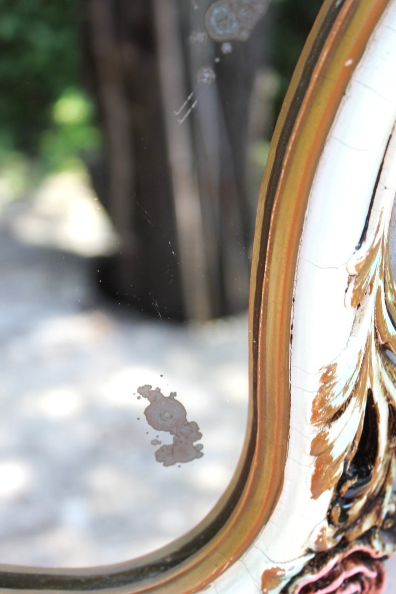 Vintage Baroque Floral Ornate Wall Mirror with Console Shelf, 1970s ...