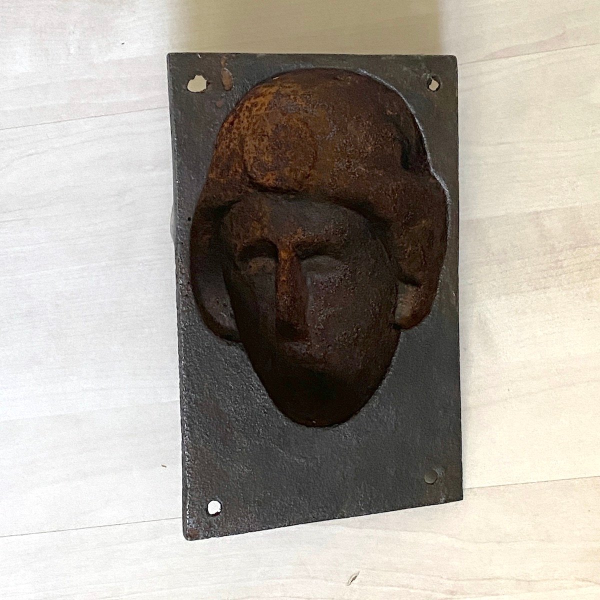 Cast Iron Greek Goddess Icon Wall Sculpture, 1800s for sale at Pamono