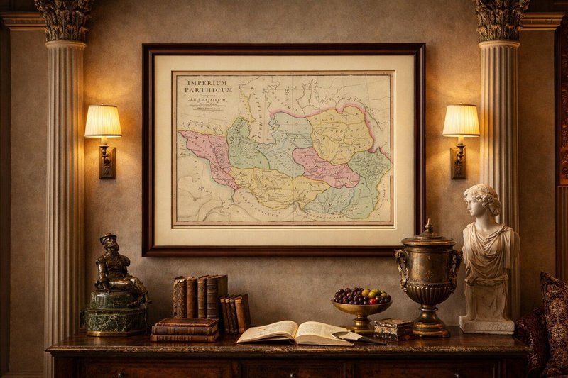 Parthian Empire Map of Arsacid Middle East and Bactria from Wilkinson ...