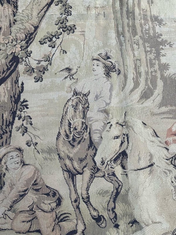Vintage French Jacquard Tapestry Panel in the style of Aubusson, 1940s ...