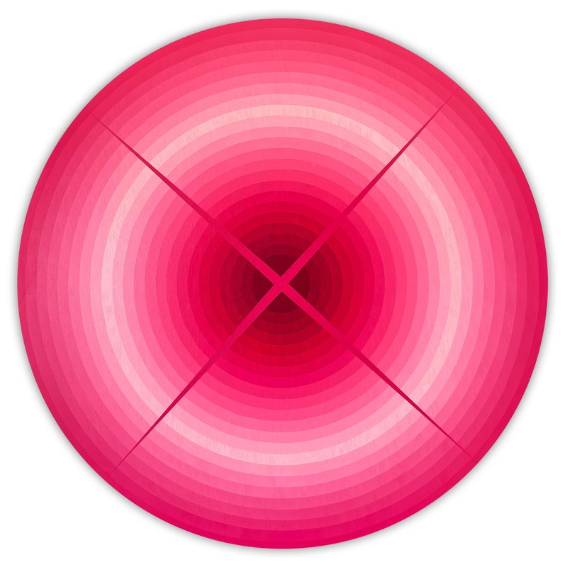 Andy Harwood, Light Interaction (Rose Madder), 2026, Acrilico su tela ...