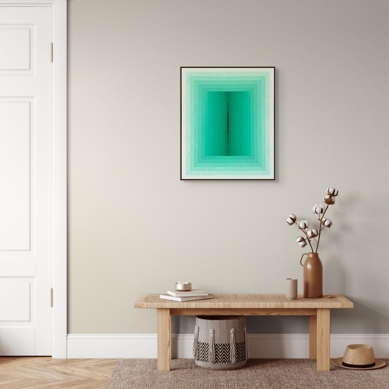 Andy Harwood, Light Consideration (Emerald), 2026, Acrilico su tela in ...