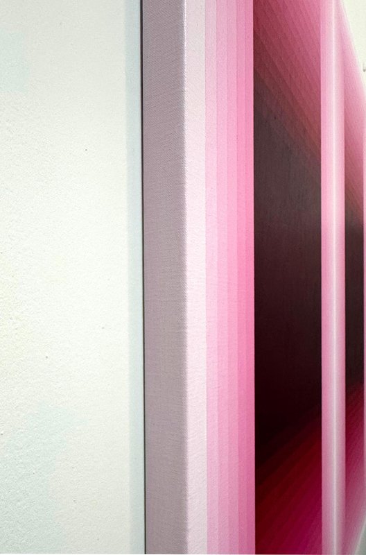 Andy Harwood, Rumination Pause (Rose Madder), 2026, Acrilico su tela in ...