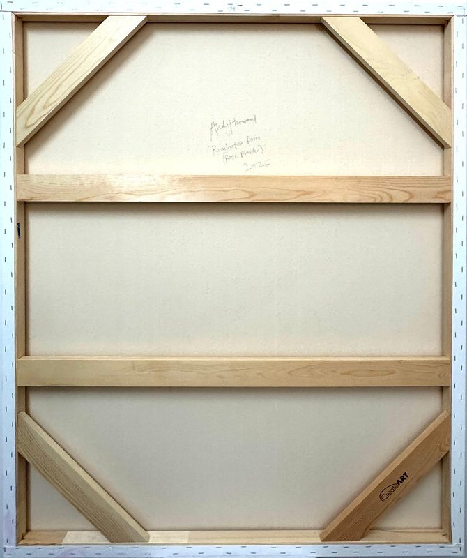 Andy Harwood, Rumination Pause (Rose Madder), 2026, Acrilico su tela in ...