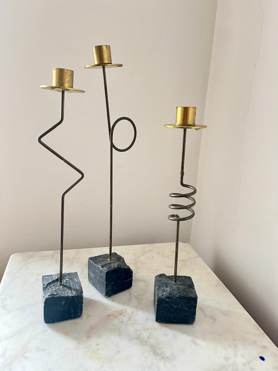 Vintage Postmodern Krasen Candlesticks by Ehlén Johansson for Ikea ...