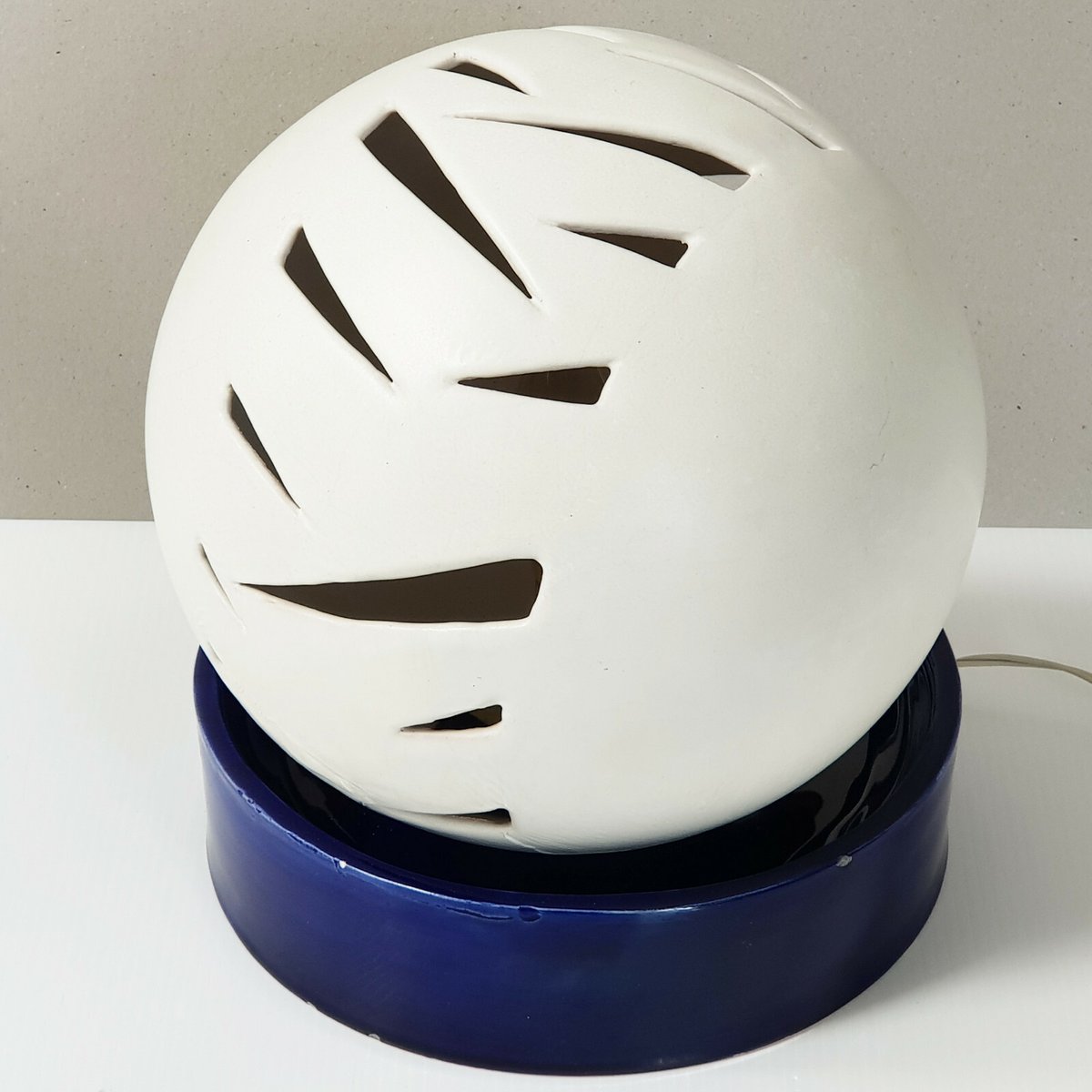 Vintage Space Age Ceramic Ball Sculpture Table Lamp, 1970s for sale at ...