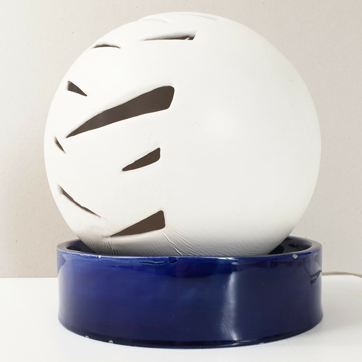 Vintage Space Age Ceramic Ball Sculpture Table Lamp, 1970s for sale at ...