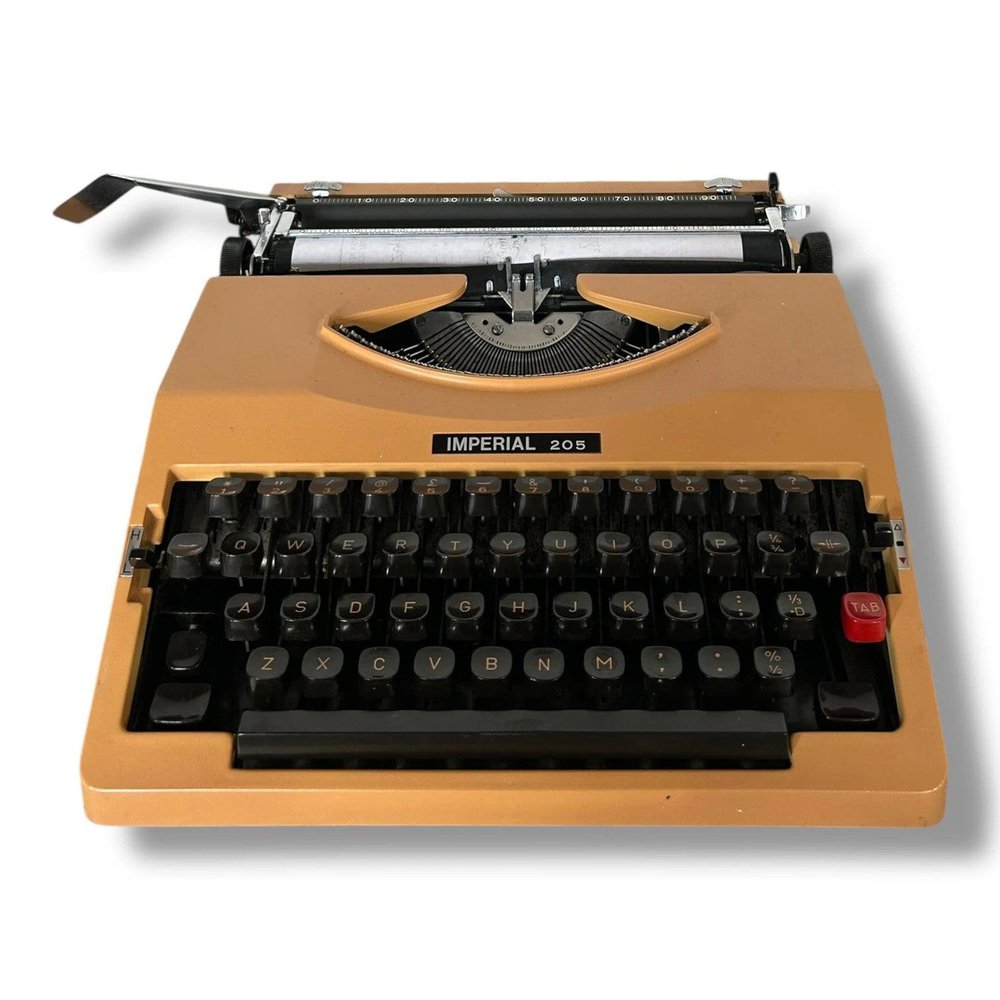 Vintage Yellow 205 Portable Typewriter from Imperial, 1970s for sale at ...