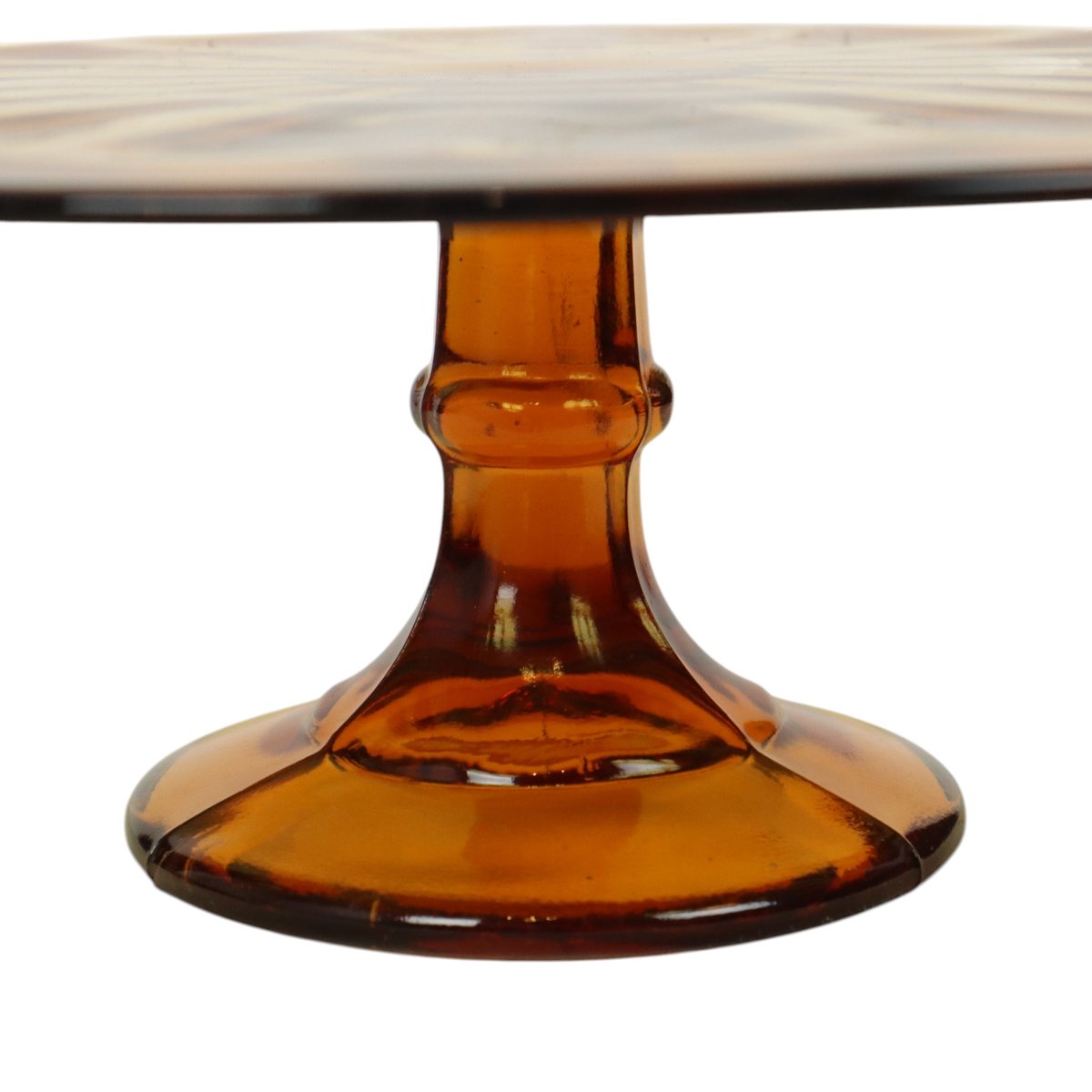 Art Deco Amber Tart Plate Dish from Verrerie de Scailmont, 1930s for ...