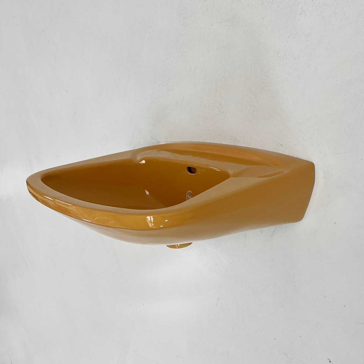 Vintage Round Mustard Sink from Keramag Keravit, 1980s for sale at Pamono