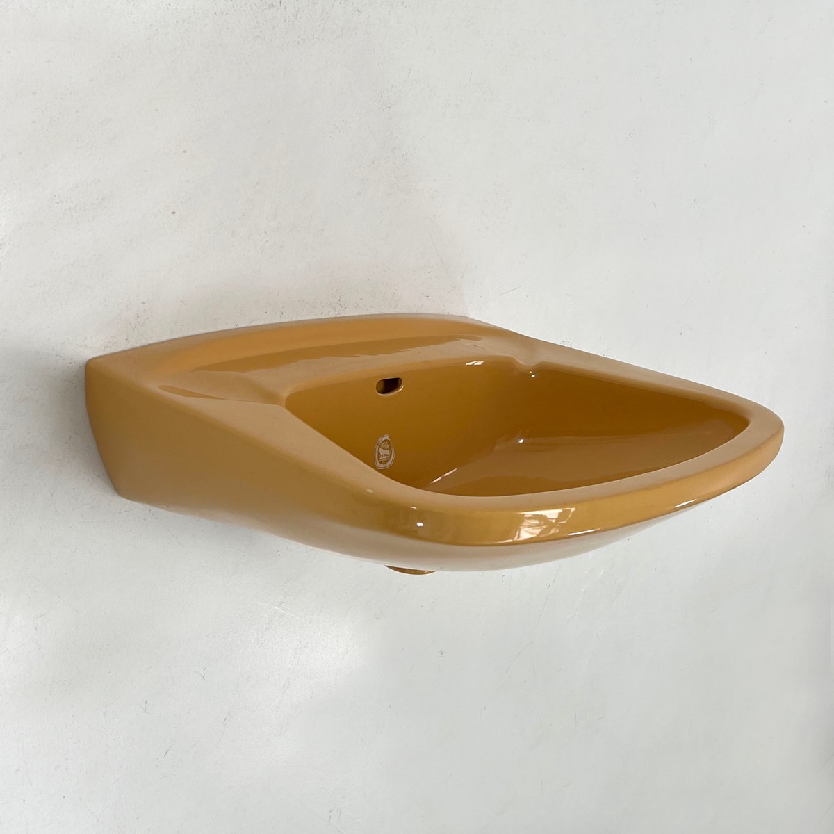 Vintage Round Mustard Sink from Keramag Keravit, 1980s for sale at Pamono