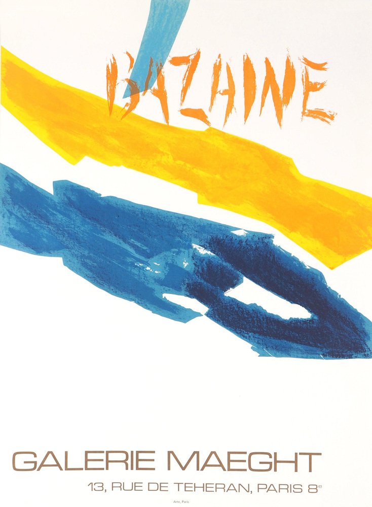 Jean-René Bazaine, Composition Jaune et Bleue, Lithographie en vente ...