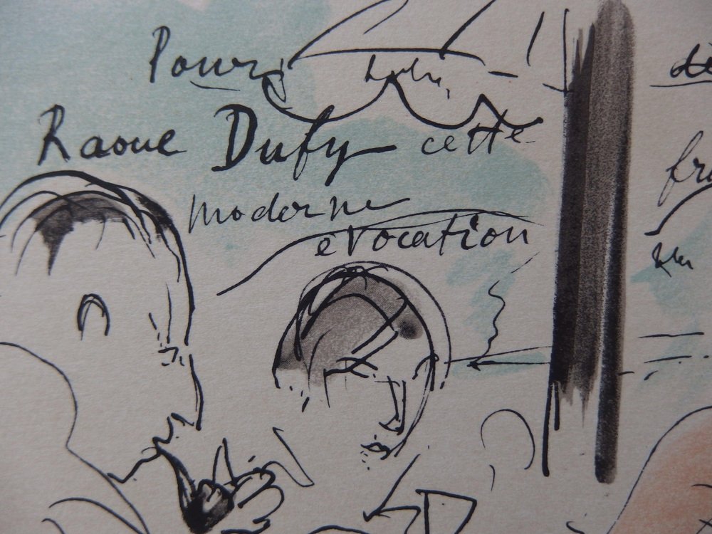 André Dunoyer De Segonzac, A la terrasse d'un café, Lithograph for sale ...