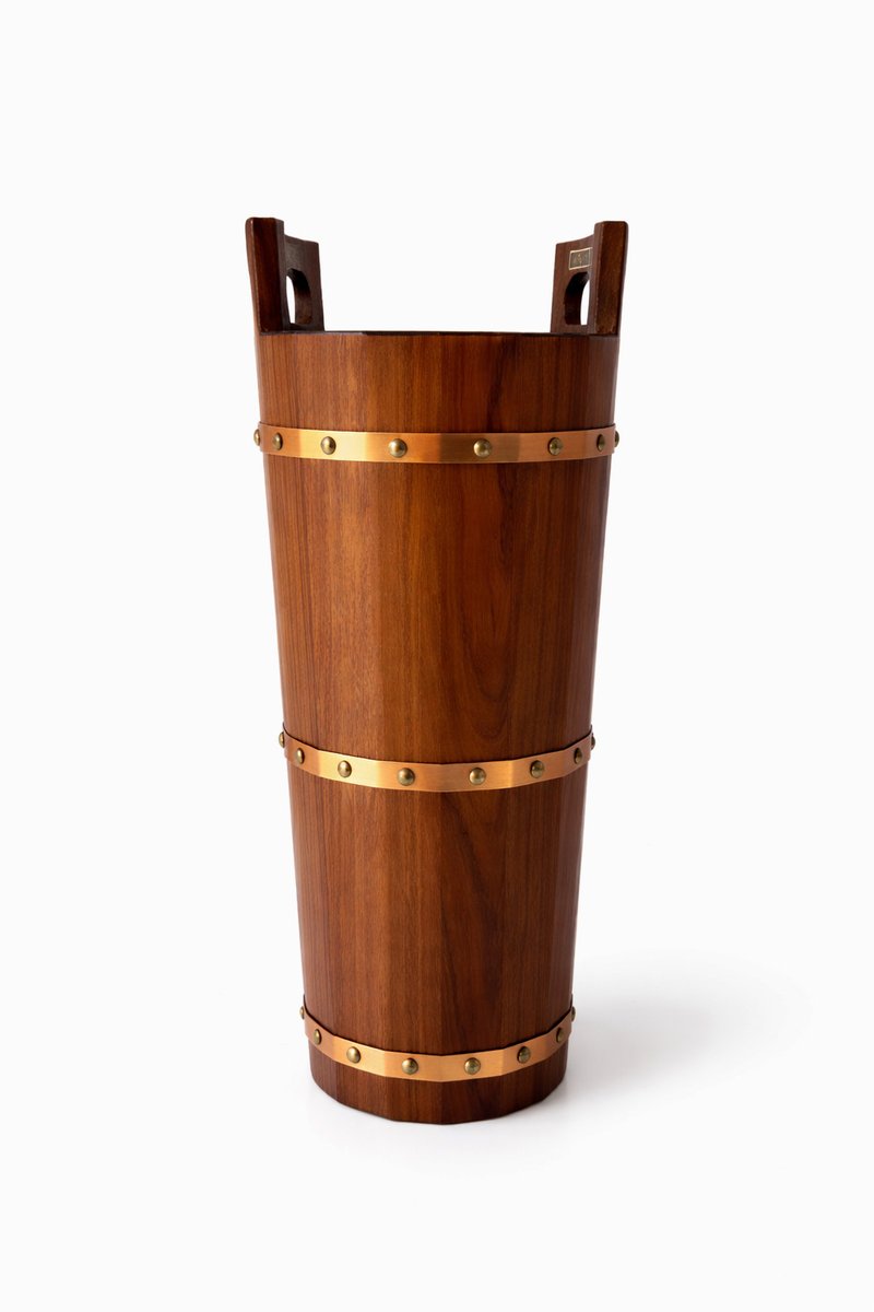 Mid-Century Modern Teak Umbrella Holder from JH Fabrikerna, Sweden ...
