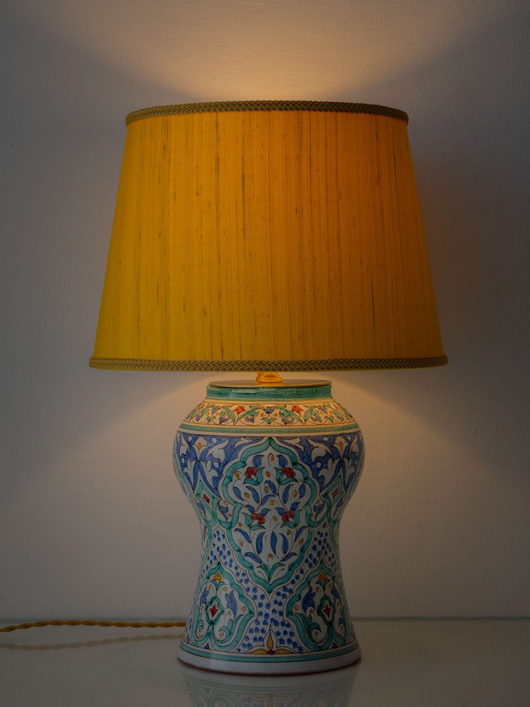 Spanish Hand-Painted Ceramic Table Lamp from Granada Pottery for sale ...