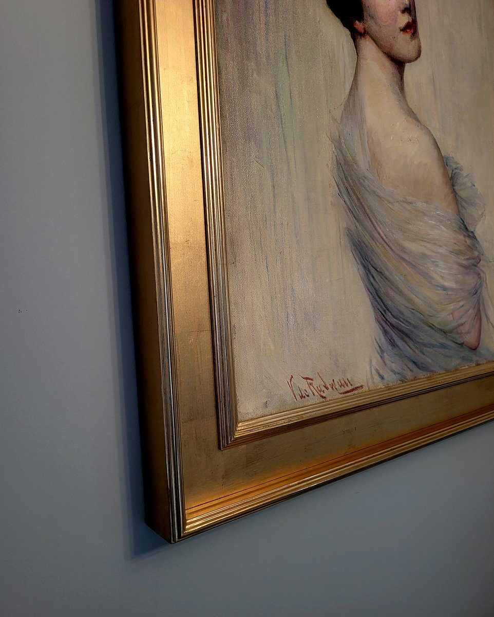 Composition de Portrait d'Artiste École Européenne, 1930s, Peinture à l ...
