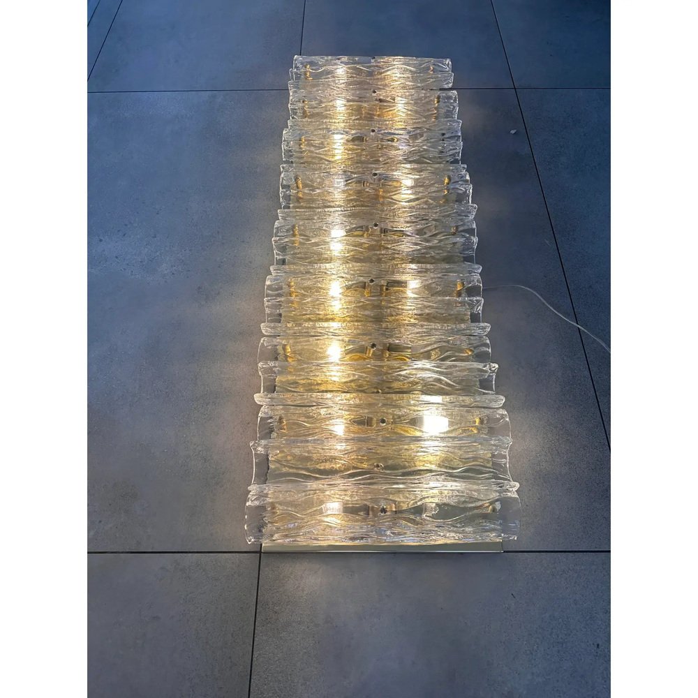 Brass and Murano Glass Flush Mount Wall Sconces by Simoeng, Set of 2 ...
