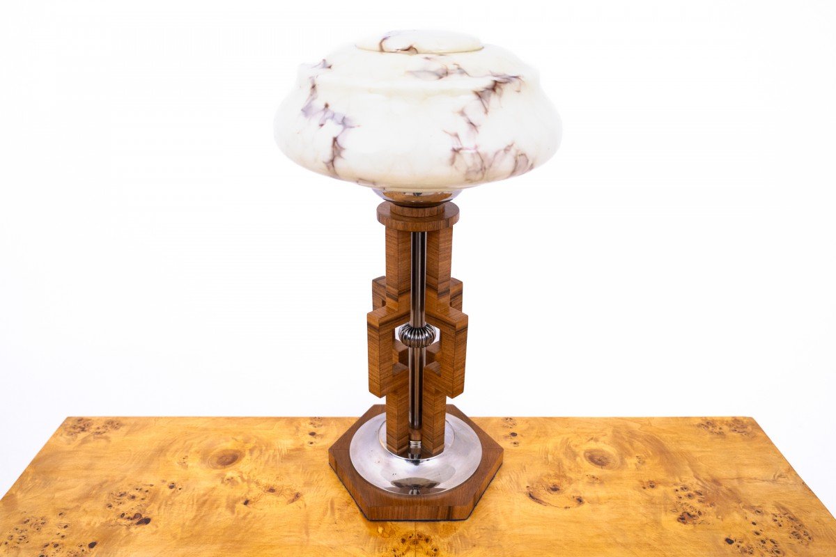 20th Century Art Deco Table Lamp, Poland, 1950s for sale at Pamono