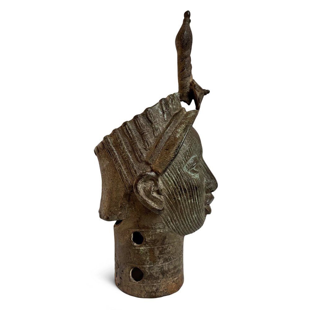 Early 20th Century Bronze Nigeria Edo Ife Head for sale at Pamono
