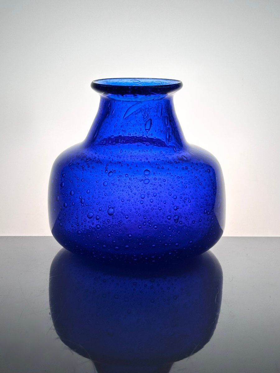 Studio Glass Art Vase with Air Bubble Inclusions by Erik Höglund for ...