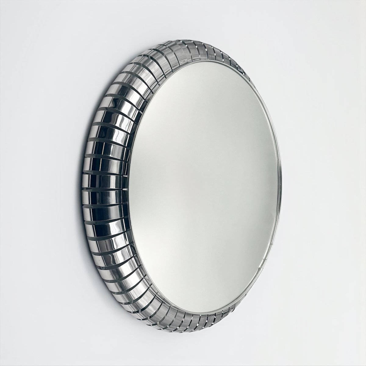 Space Age Chrome Mirror with Integrated Lighting, Italy, 1970s for sale ...