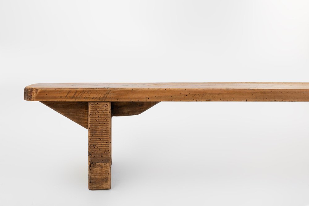 Rustic Low Bench in Wood, France, 1850s for sale at Pamono