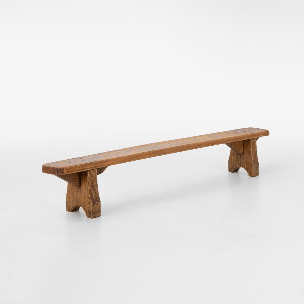 Rustic Low Bench in Wood, France, 1850s for sale at Pamono