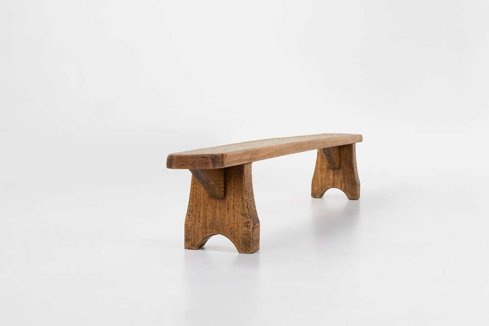 Rustic Low Bench in Wood, France, 1850s for sale at Pamono