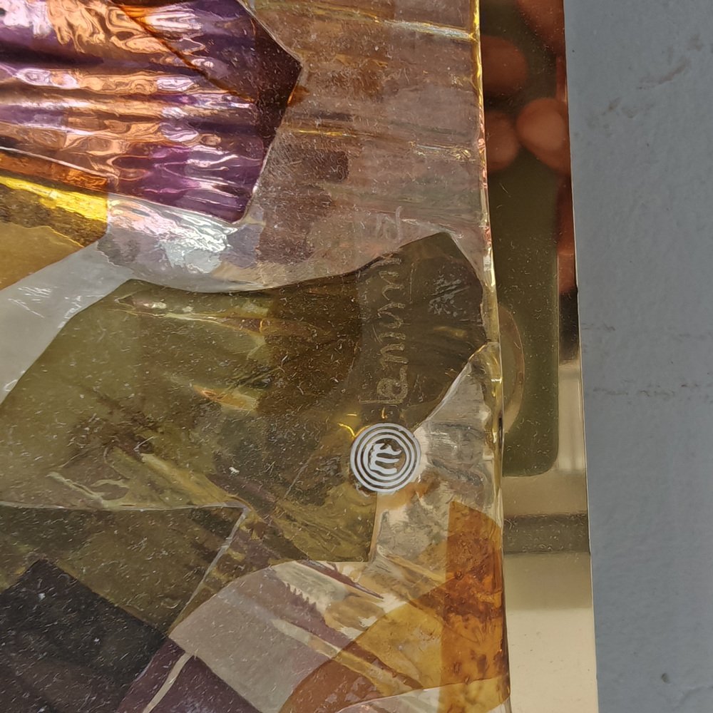 Vintage Square Multicolored Murano Glass Wall Lamps from La Murrina ...