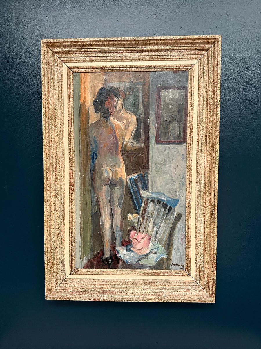 Åke Dalberg, Nue and La Toilette, 1950s, Oil on Canvas, Framed for sale ...