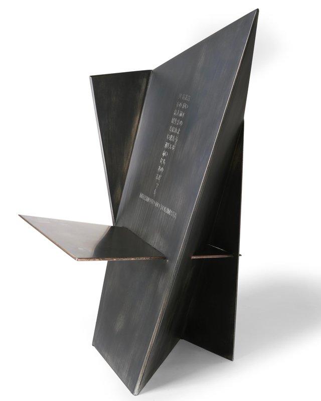 Harakiri Chair in Aluminium and Damascus Stainless Steel by Orfeo ...