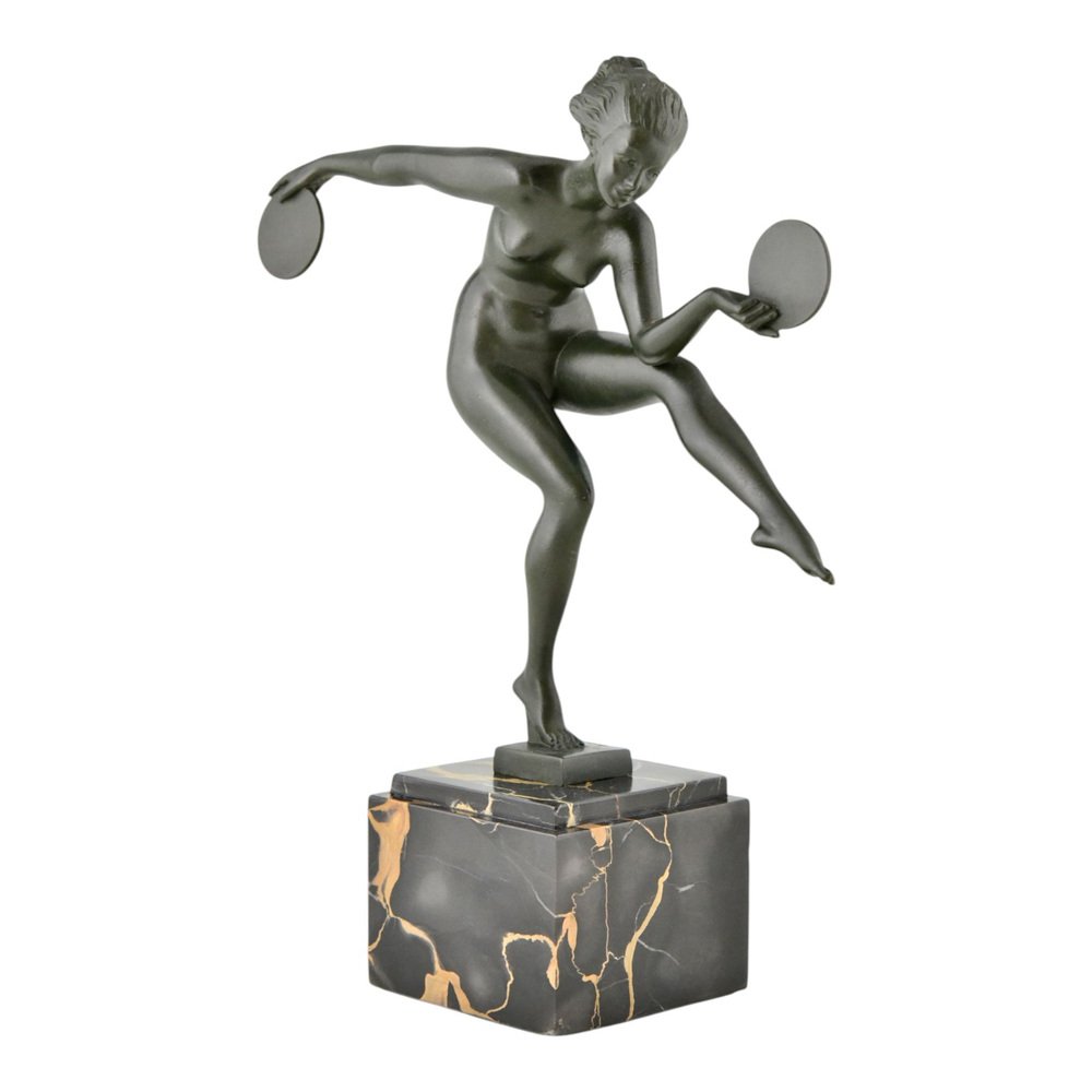 Andre Derenne / Marcel Bouraine, Art Deco Sculpture of Pagan Dance ...
