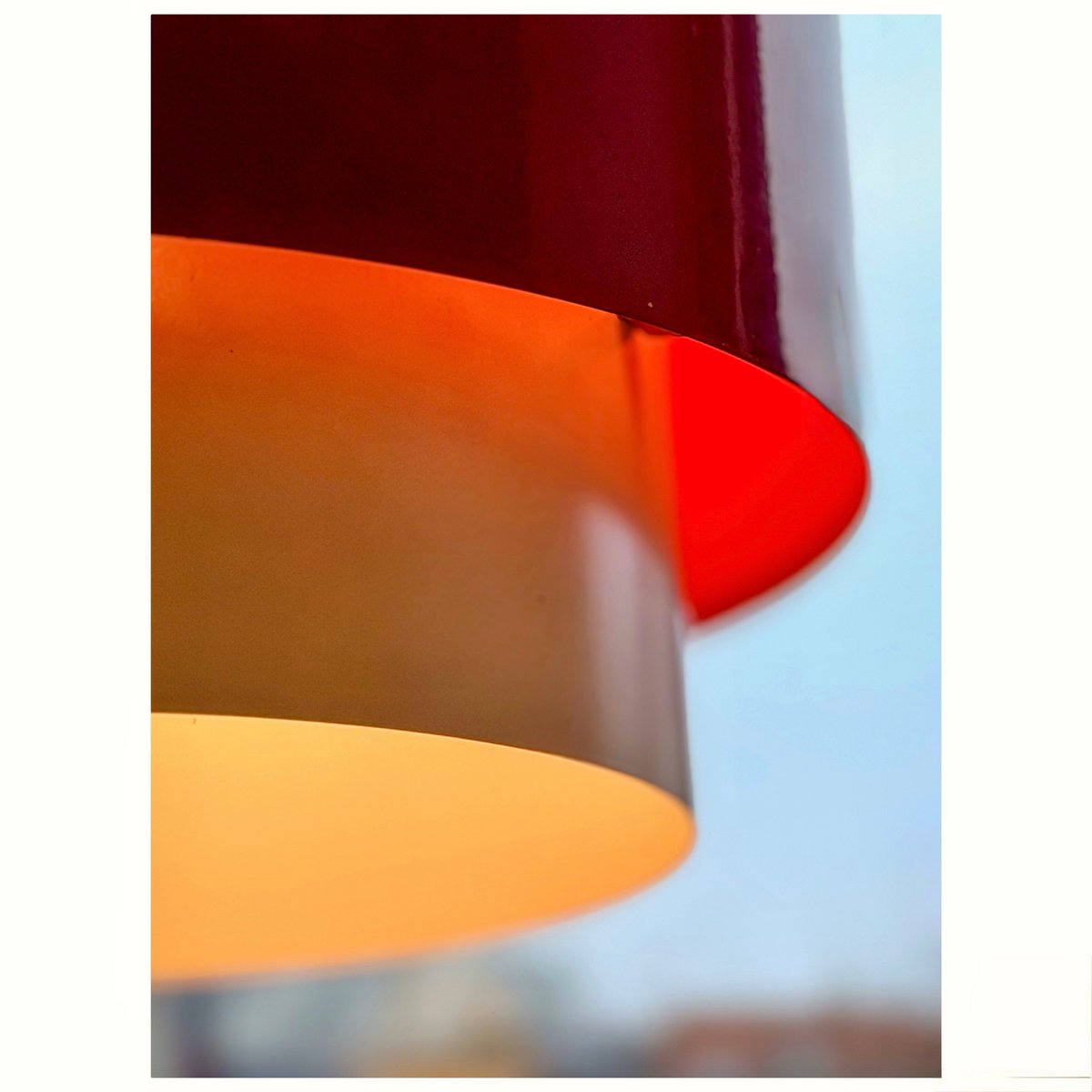 Vintage Danish Red and White Pendant Lamp, Denmark, 1970s for sale at ...