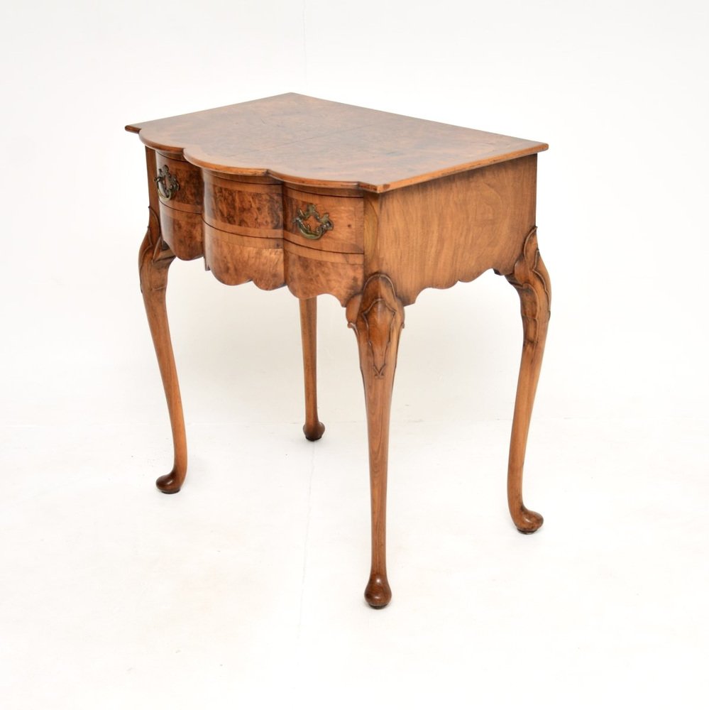 Antique Console Table in Burr Walnut, 1900 for sale at Pamono