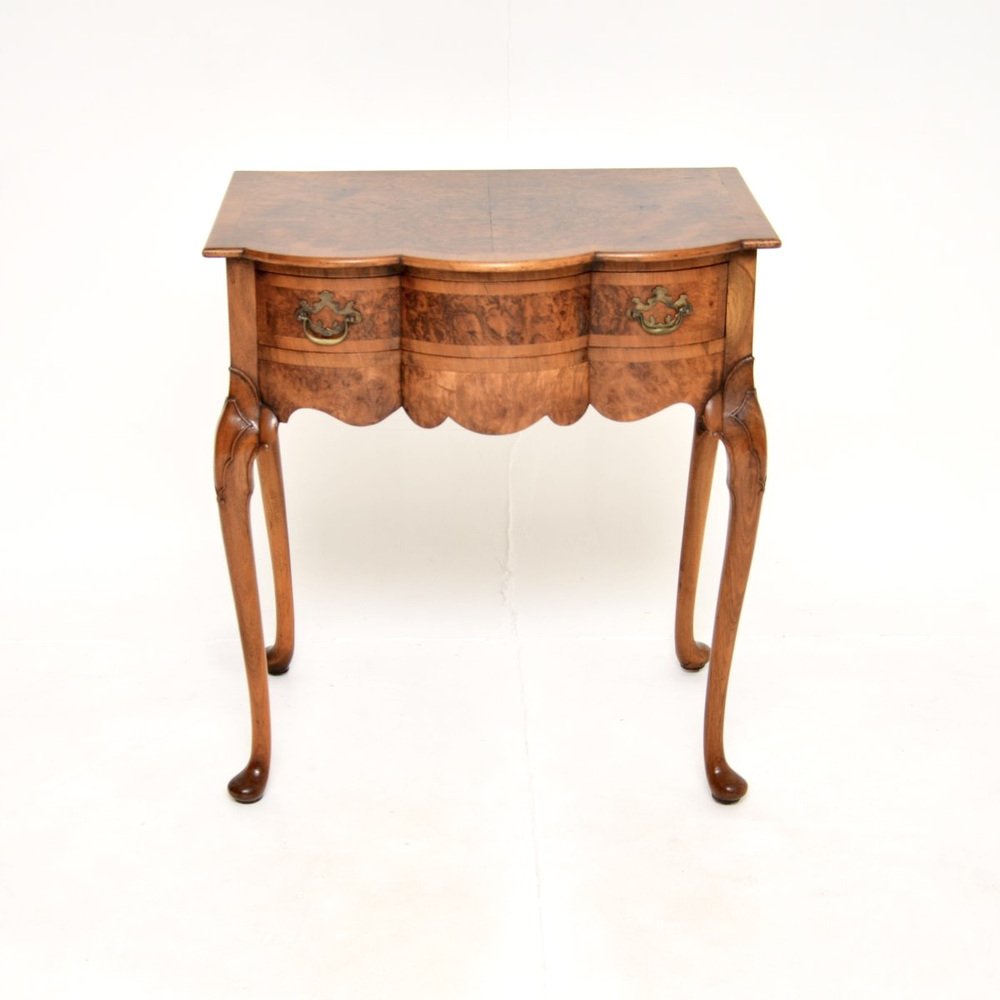 Antique Console Table in Burr Walnut, 1900 for sale at Pamono