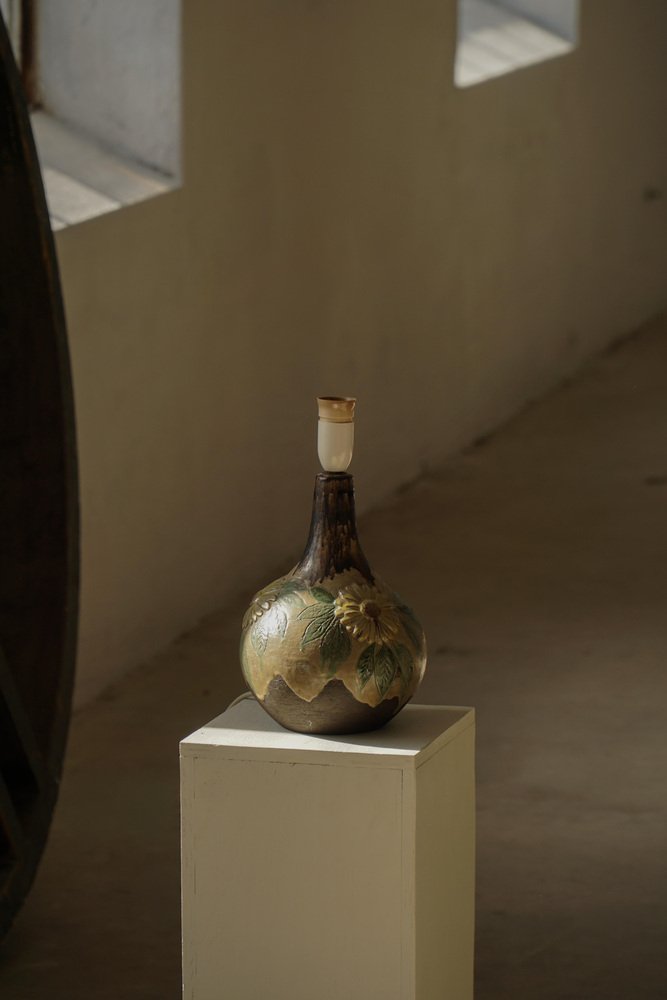 Art Nouveau Danish Organic Ceramic Table Lamp, 1970s for sale at Pamono