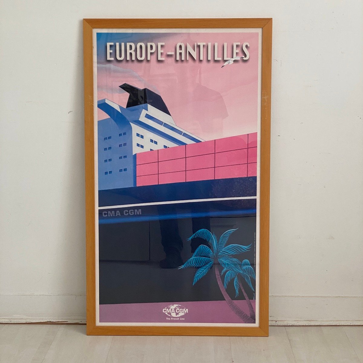Cargo Ship French Line CMA CGM 2000 Europe/Caribbean Poster by Richard ...