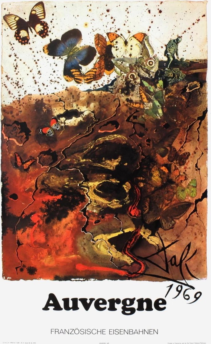 SNCF French Railways Poster: Auvergne (Small) by Salvador Dalí for sale ...